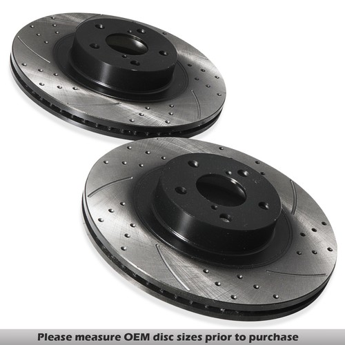 FRONT DRILLED GROOVED 294MM BRAKE DISCS FOR SUBARU IMPREZA WRX FORESTER ...