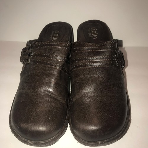 RIALTO Size 7.5 Comfort Spiral Slip On Clogs Slides Dark Brown Womens ...