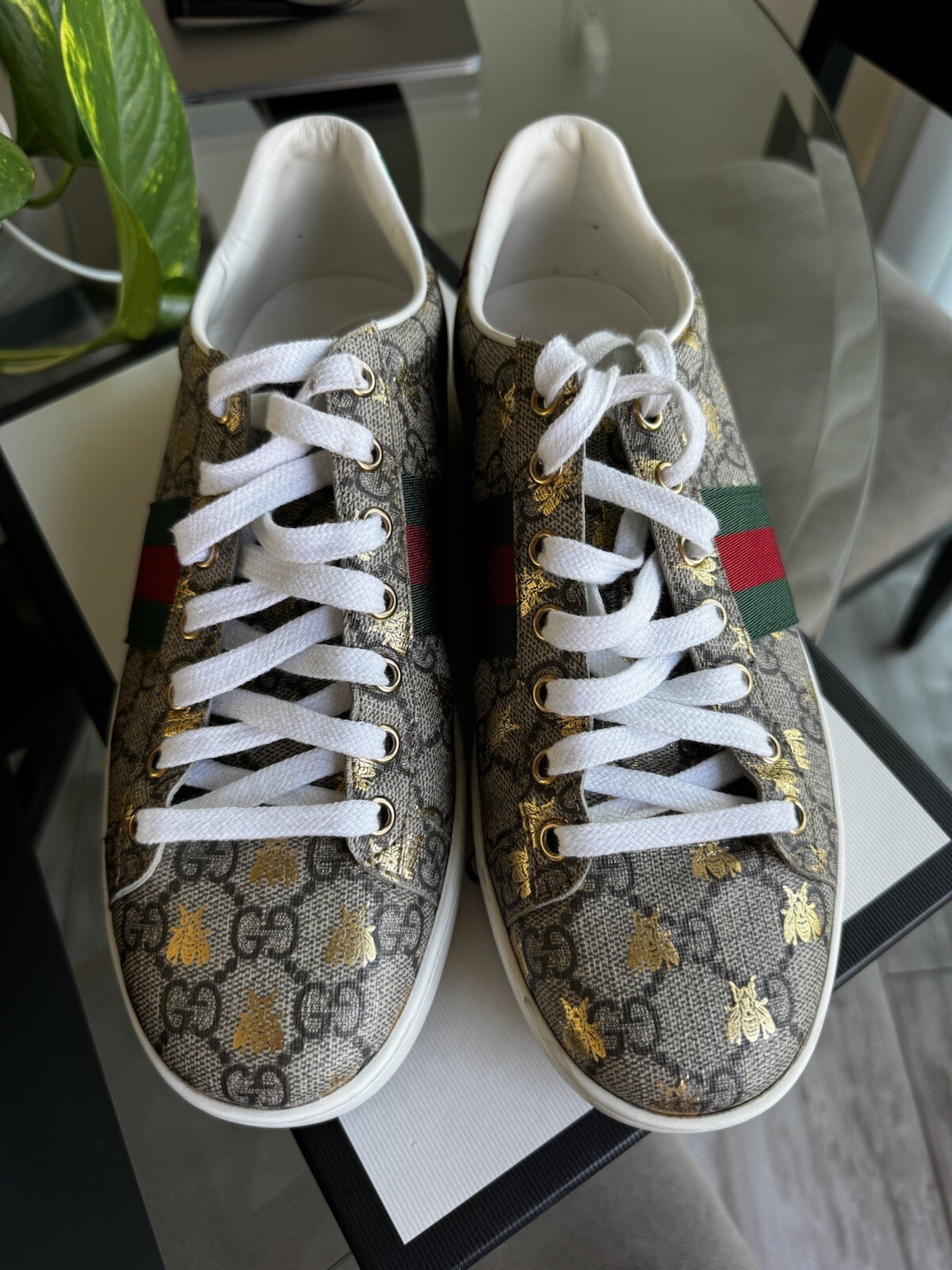 Women’s Gucci Ace Gold Bees SZ 39 purchased at Nordstrom | eBay