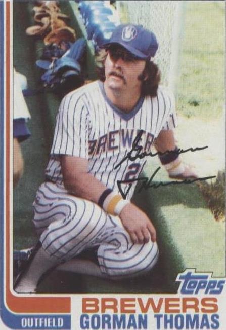 1982 Topps - Gorman Thomas, Silvio Martinez Wrong Back Silvio Martinez ...