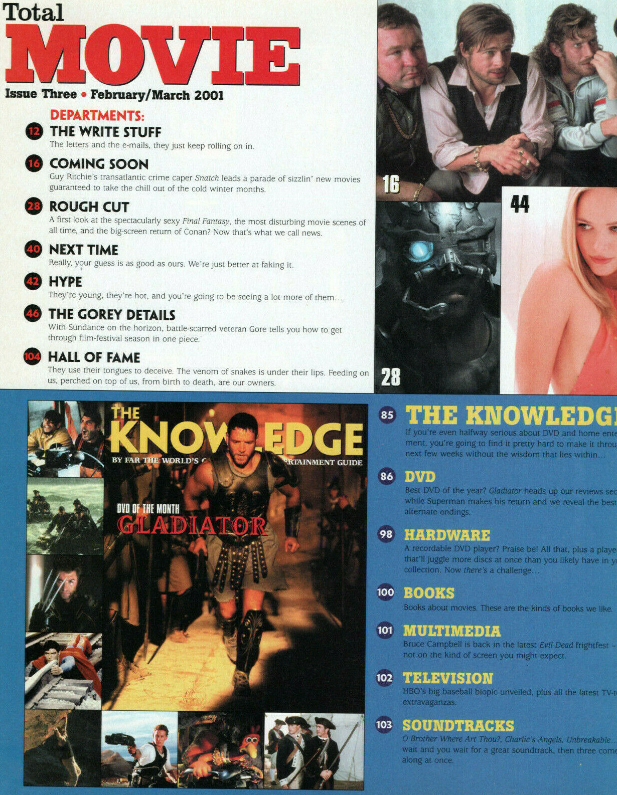 Total Movie Magazine February 2001 Anthony Hopkins Hannibal George A ...