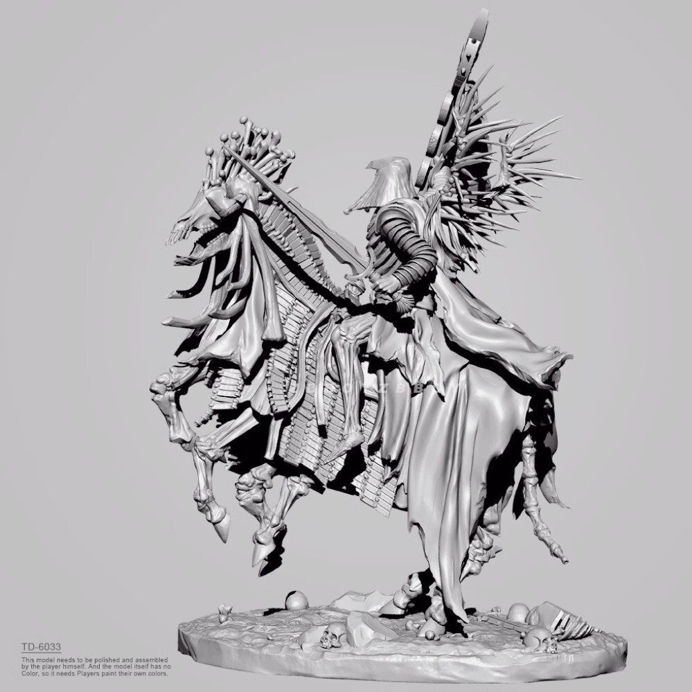 1/24 resin figure model kit Undead Cavalry 3D Printing Unassembled ...