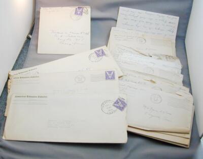 WWII US Navy Letters Home Collection To Wife & Children Chicago IL | eBay