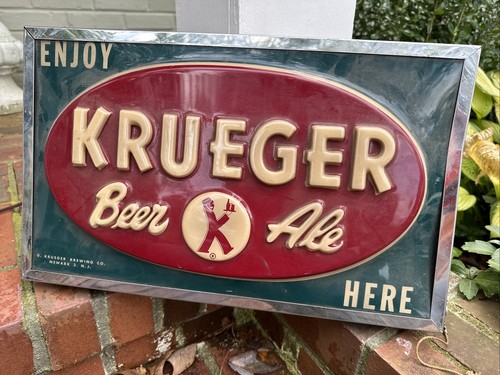 RARE Vintage Krueger Beer Ale Sign Krueger Brewing Newark New Jersey | eBay