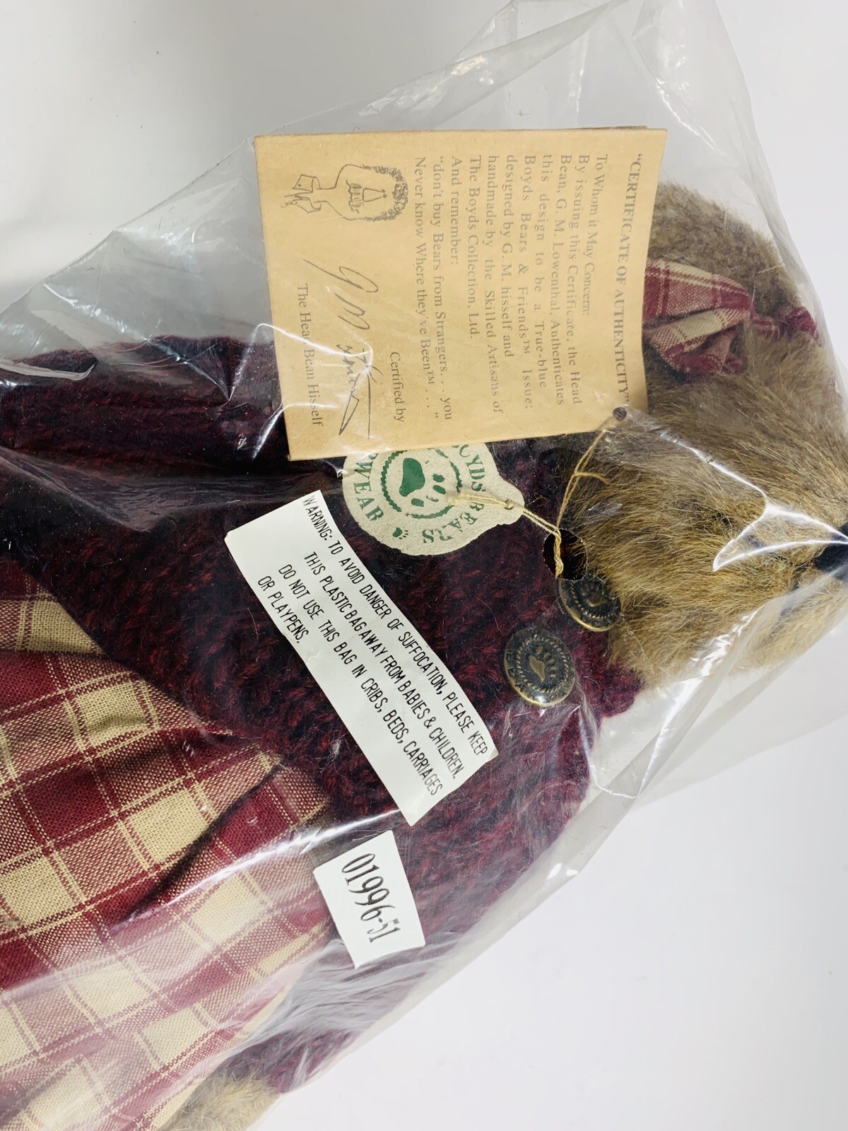 🧸1997 Boyds Bears Velma Q. Berriweather #01996-51 Collector Club 11 ...