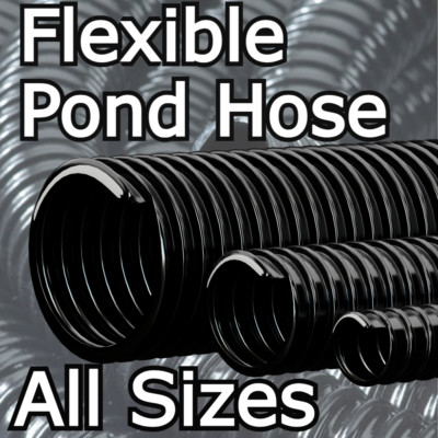 BLACK RIBBED FLEXIBLE POND HOSE FISH GARDEN FILTER PUMP MARINE FLEXI ...