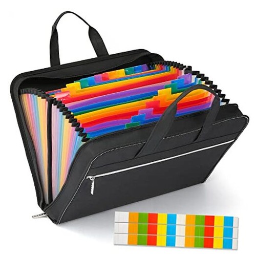 Accordian File Organizer with Handle,26 Pockets Expanding File Folder ...