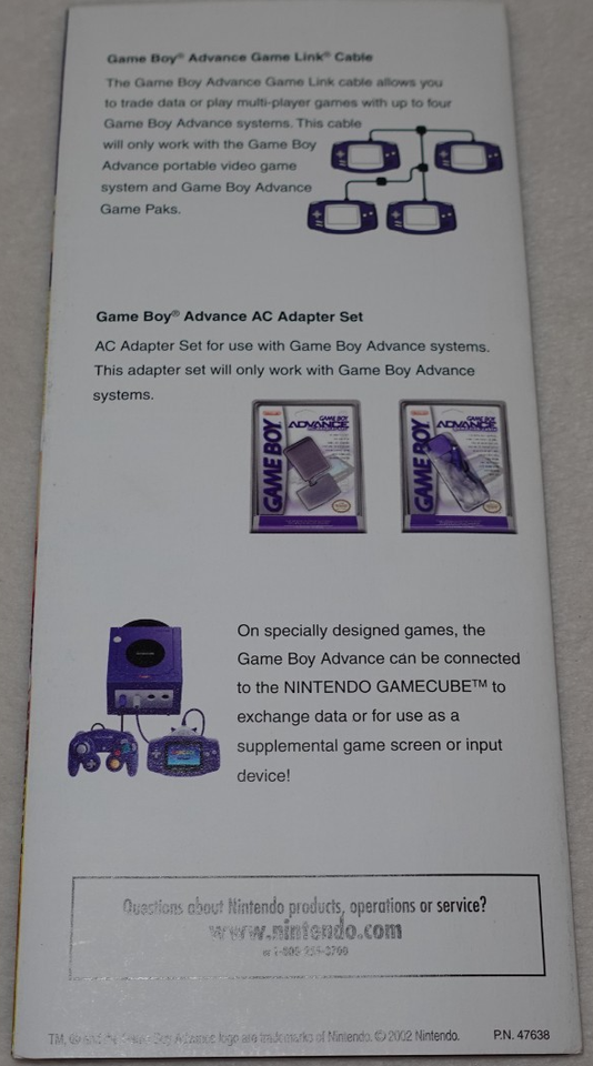 Nintendo Game Boy Advance 2002 Original Foldout Brochure | eBay