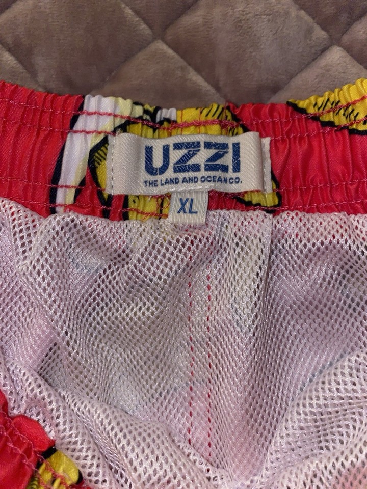 Uzzi The Land And Ocean Co. Men's XL Swim Trunks Lined Pink Banana ...