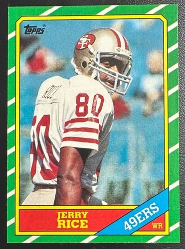 1986 Topps #161 Jerry Rice RC San Francisco 49ers Rookie HOF NM | eBay