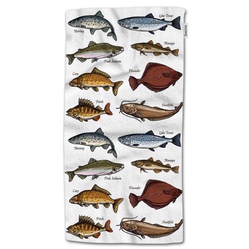 Fish Animal Cotton Soft Bathroom Kitchen Spa Hand Towels 15"X30 | eBay