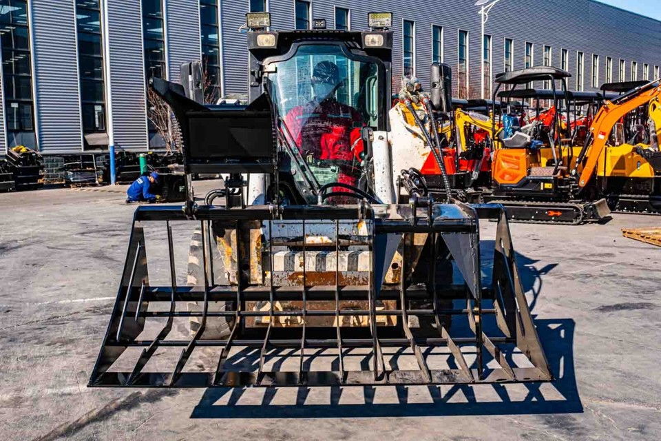 Grapple Bucket Hollow wood grabbing 72" Rake Clam Attachment Skid Steer ...
