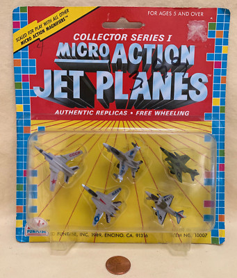 F-14A TOMCAT F/A 18 HORNET F-4 PHANTOM MICRO MACHINES SIZE JET PLANES ...