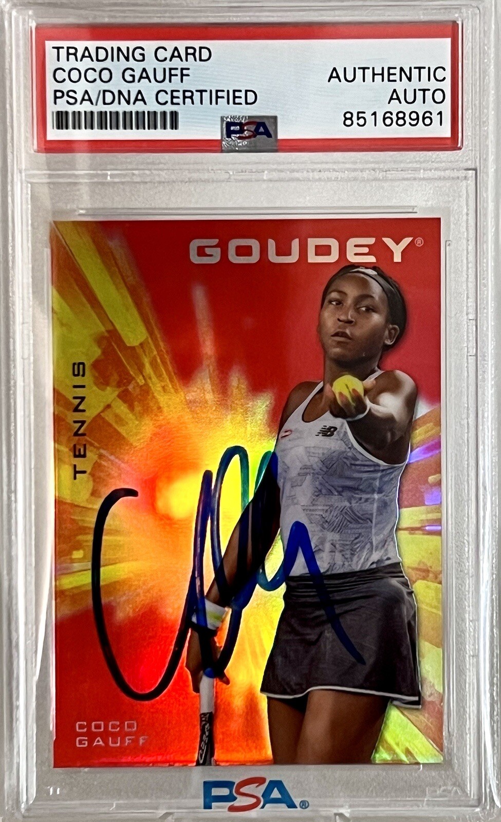 Coco Gauff Signed 2021 Upper Deck Goudey RC PSA Authentic Auto Rookie ...