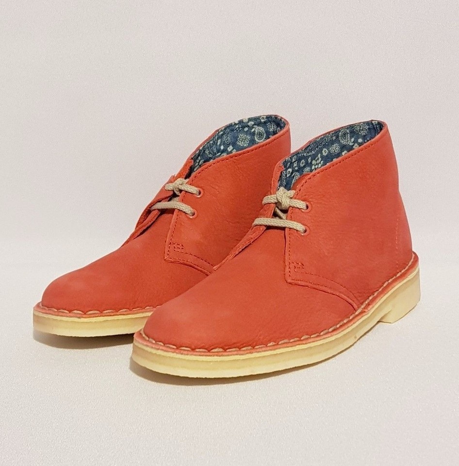 NEW CLARKS ORIGINALS DESERT BOOTS GREY BLUE PINK SUEDE LEATHER LADIES ...