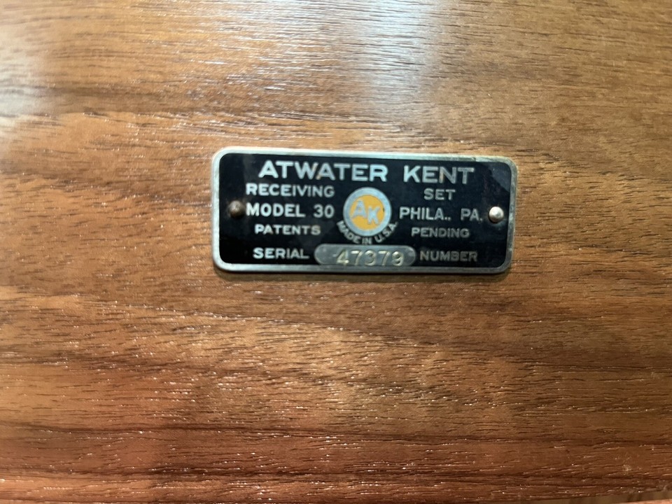 Antique Atwater Kent Model 30 Radio Receiver | eBay