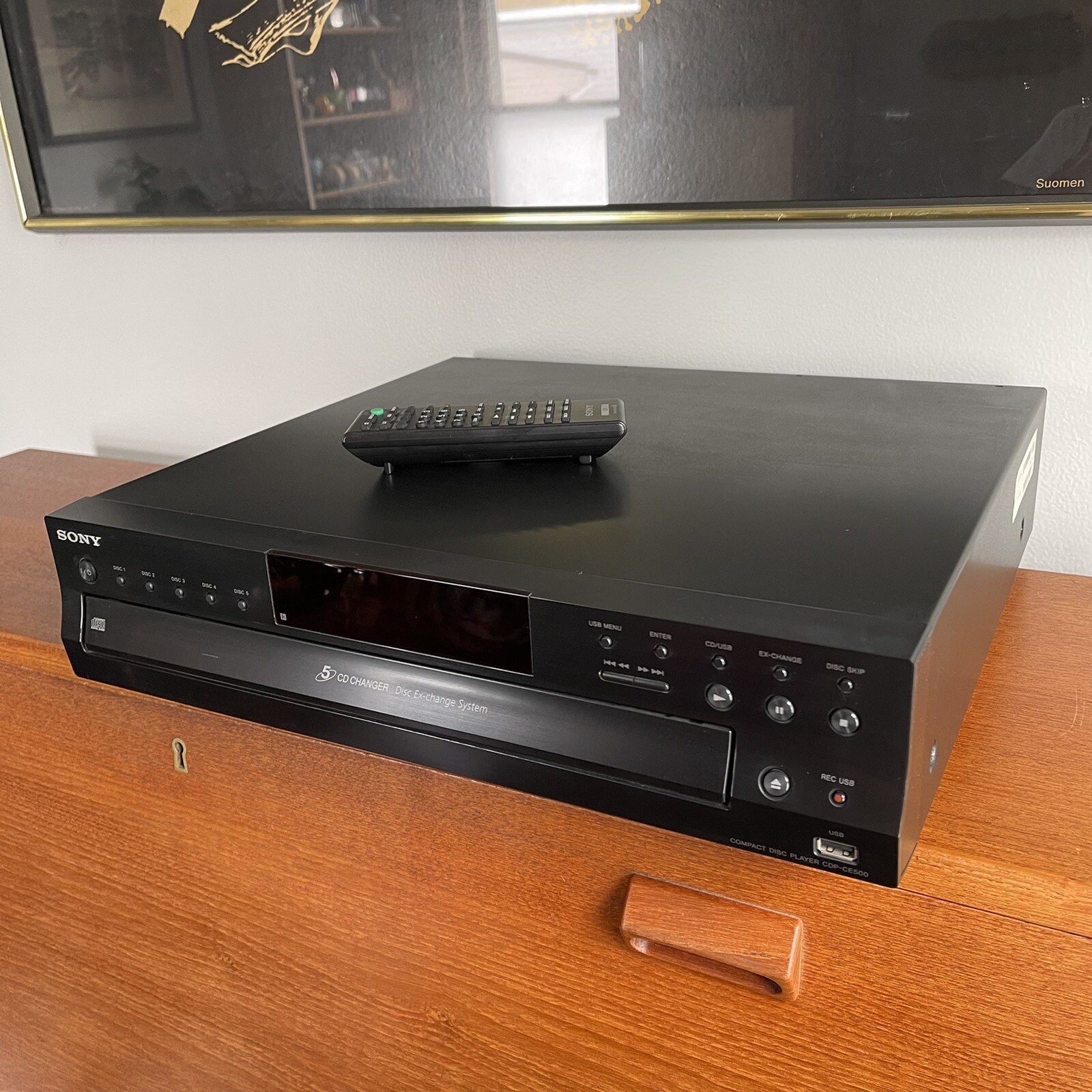 Sony CDP-CE500 Compact Disc CD Player 5 Disc Carousel Changer with ...