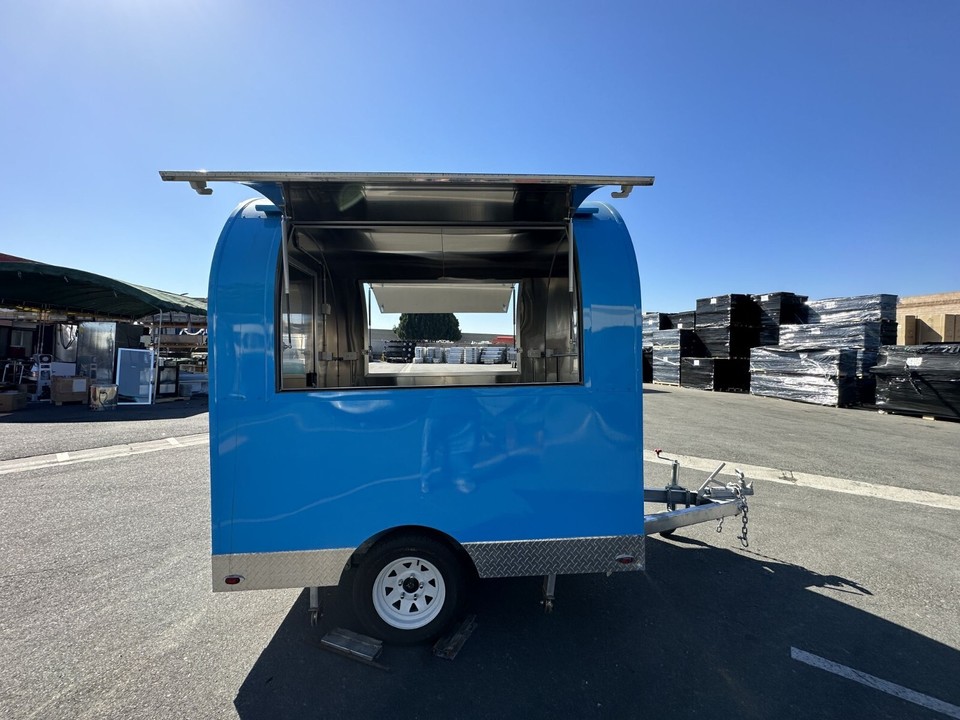 65" Vendor Trailer Mobile Concession Food Vending Cart Blue | eBay