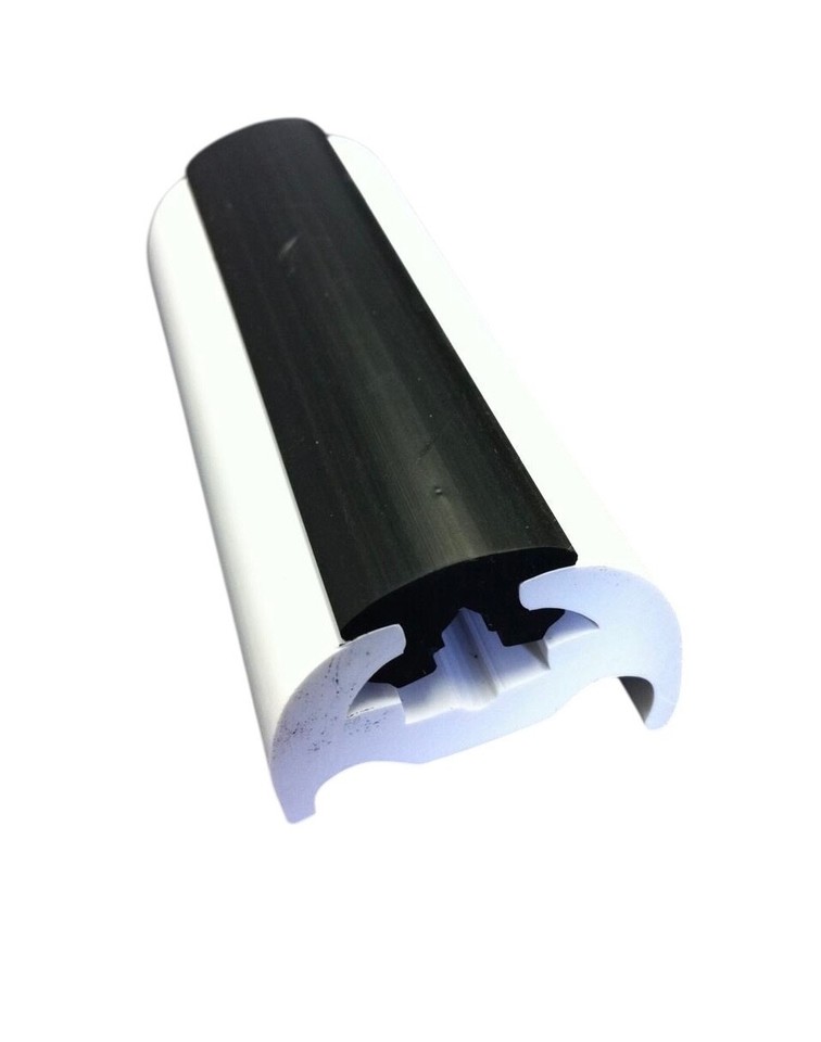 Boat D Fender Rubbing Strake 27mm Base White With Black Insert PVC 9 ...