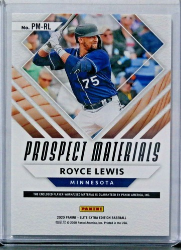 2020 ELITE EXTRA EDITION ROYCE LEWIS PROSPECT MATERIALS RELIC /199 | eBay