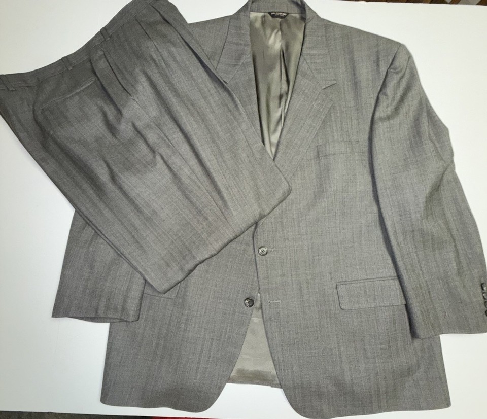 Men's Pincus Bros. Maxwell Wool Herringbone Suit Jacket 48 Pants 43 ...