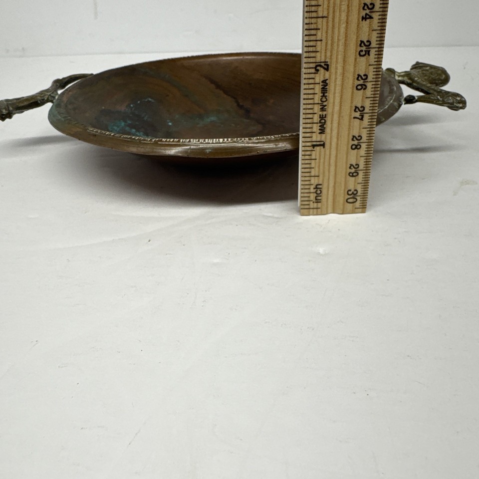 Vintage Judaism Copper And Brass Birds Jewish Hand Washing Bowl Made In ...