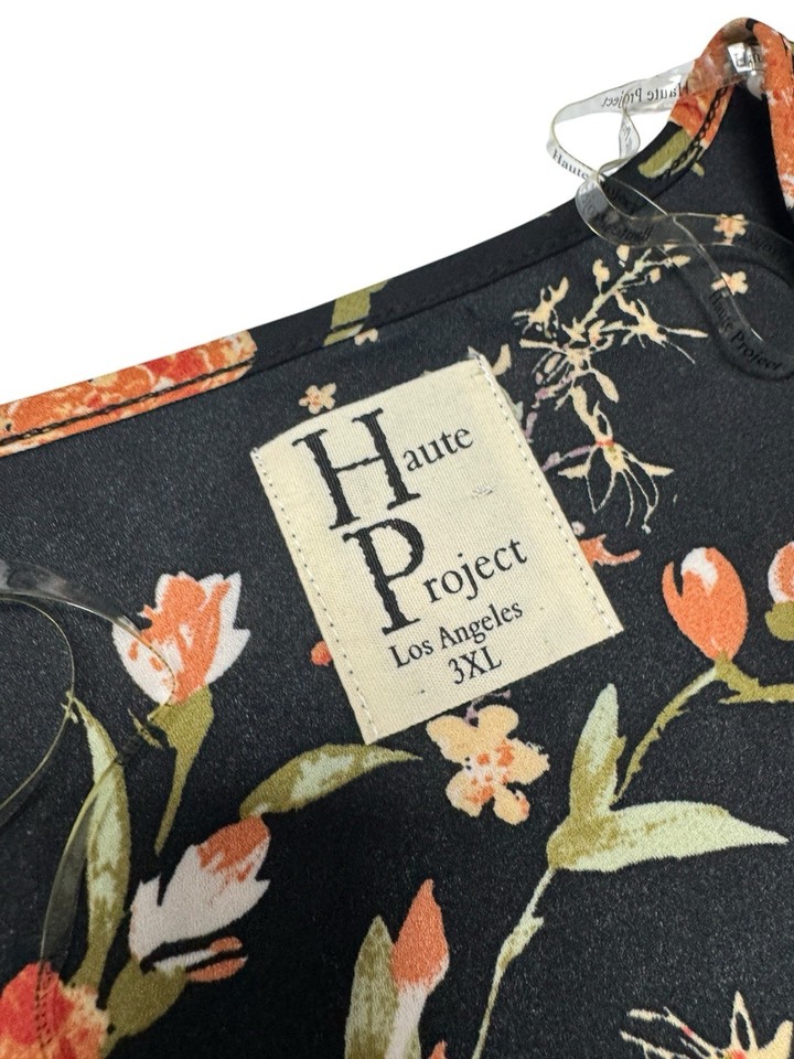 Haute 3XL Wrap Dress NWT Black Floral Fall | eBay UK