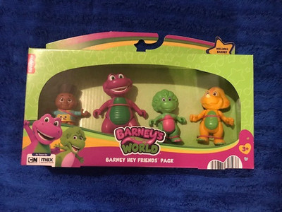 Barneys World Hey Friends Pack 3-Inch Figure 4pk Barney Baby Bop Billy ...