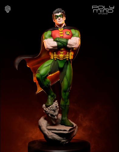 Robin DC Comics 3D Printed Figure, Unpainted Batman Sidekick Model Kit ...