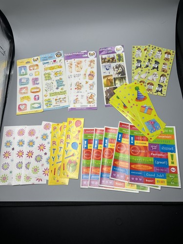 Bulk Lot Of 26 Sticker Sheets Various Birthday Reward Stickers Sheet | eBay