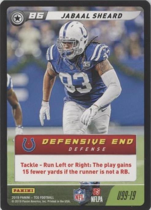 2019 Panini NFL Five TCG - Uncommon Jabaal Sheard #U99-19 for sale ...