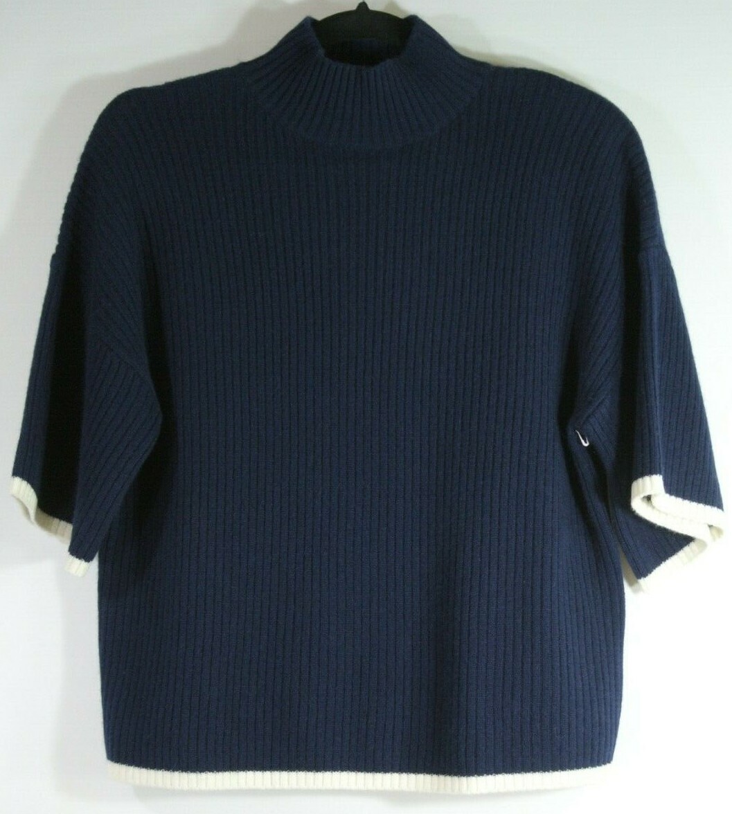 NEW FRAME Tipped Wool & Cashmere Sweater in Navy - Size XS #S1269 | eBay