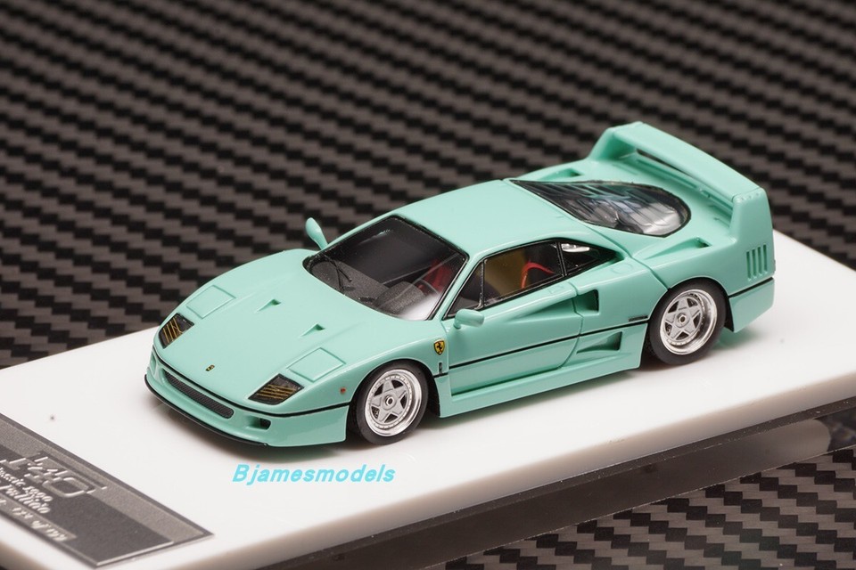 SCM MY64 06M 1/64 Ferrari F40 1990 Mint Green Verde Pallido Resin model ...