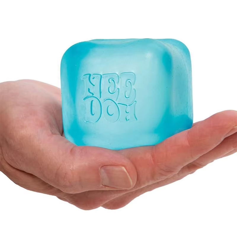 Nee Doh Nice Cubes Ice Cube Toy Fidget Super Solid Squish Blue/pink ...