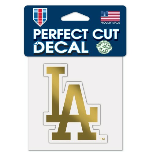 LOS ANGELES DODGERS GOLD COLORED PERFECT CUT DECAL 4"X4" MLB LICENSED ...