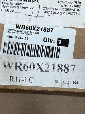 WR60X21887 OEM GENUINE NEW GE Refrigerator Evaporator Fan Motor | eBay