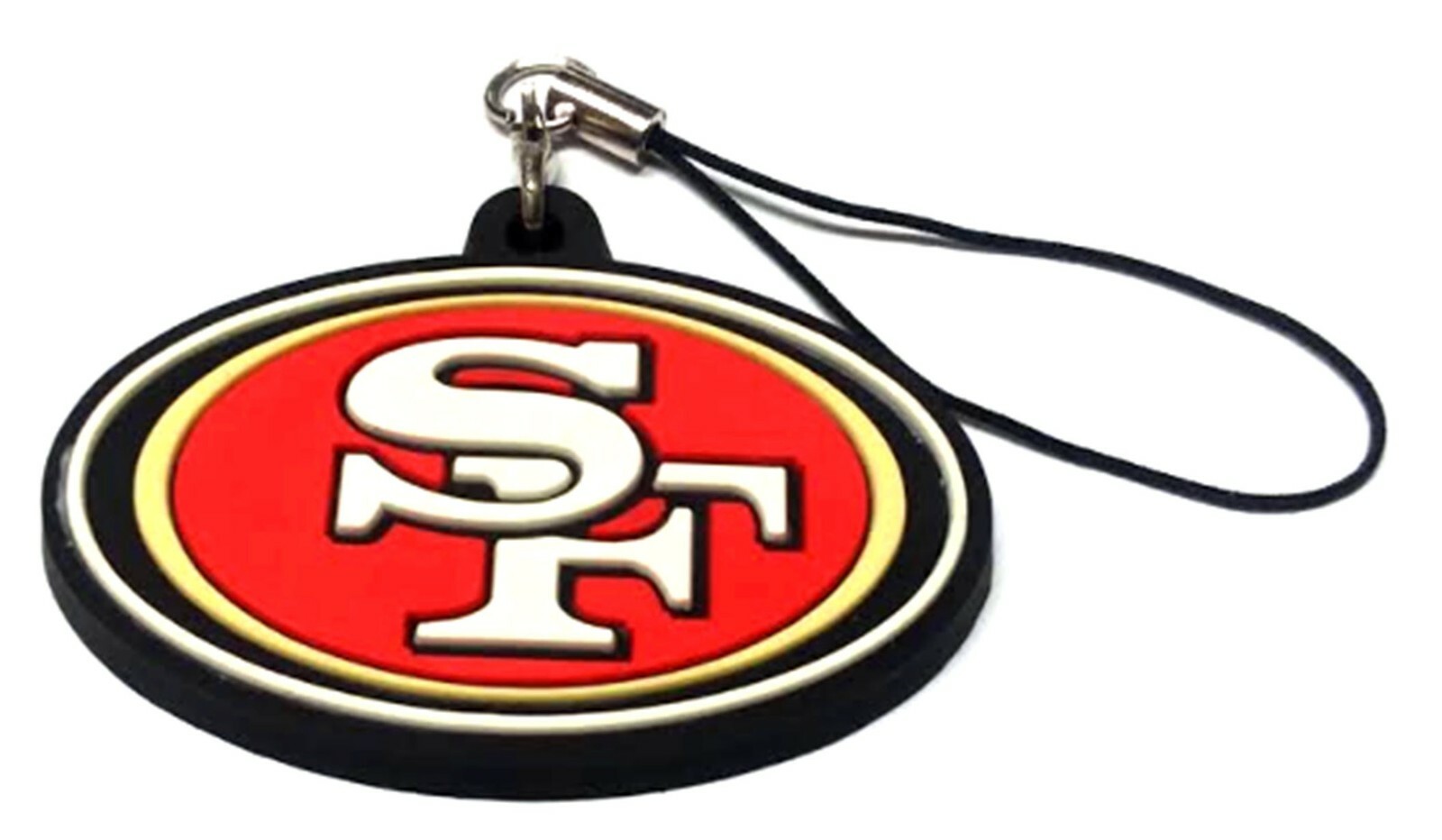 SAN FRANCISCO 49ERS DANGLER LOGO SOFT PLASTIC NEW LICENSED NFL CHARM ...
