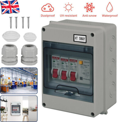 5Way Garage Shed Camper Van Caravan Consumer Unit Fuse Box with RCD and ...