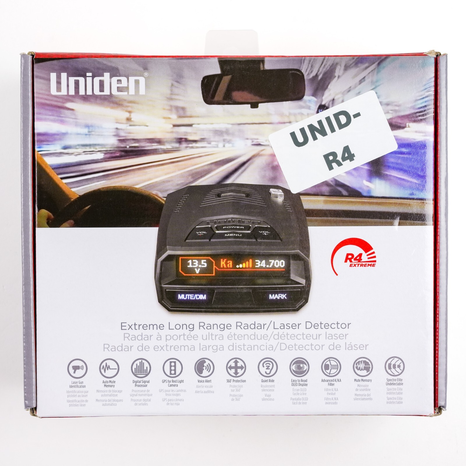 Uniden R4 Extreme Long Range Radar / Laser Detector **NO MOUNTING ...