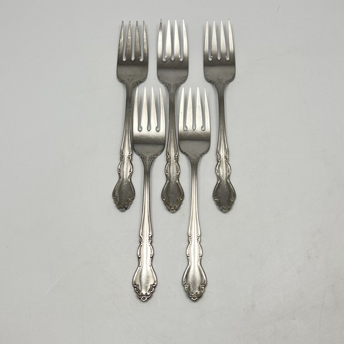 Oneida Stainless Salad Fork Dover Glossy Heirloom Silverware Flatware 5Pc Set | eBay