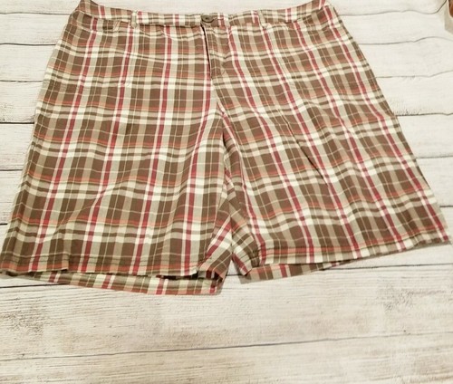 Croft & Barrow, Bermuda Shorts, Plaid, Tan Brown, Sz 16, Classic Fit ...