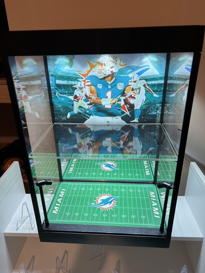 Tua, Tyreek Hill, Waddle Miami Dolphins Custom LED Mini Helmet Display ...