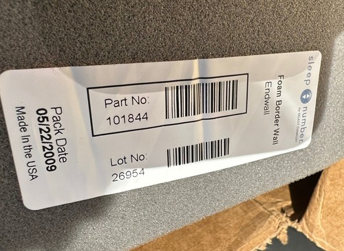 Sleep Number Queen C2 Size Foam Side Rails Border Foam Walls 6" Tall ...