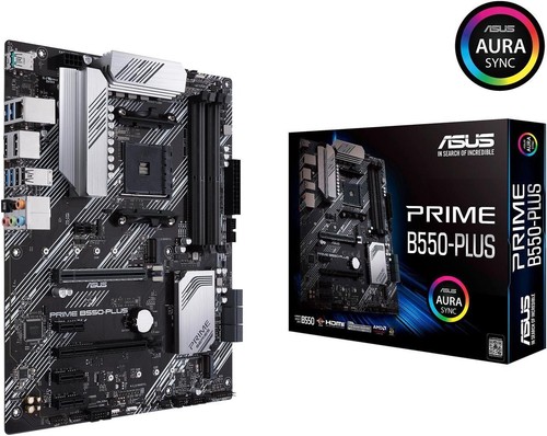 ASUS PRIME B550-PLUS AM4 AMD B550 SATA 6Gb/s USB 3.0 HDMI ATX AMD ...