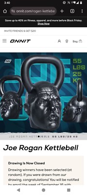 Onnit Limited Edition Joe Rogan 55lb Kettle Bell, For Cool People Only ...
