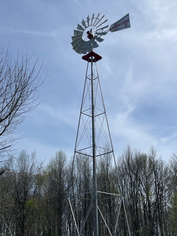 8ft Aermotor A-702 Windmill with 40ft Tower, Rebuilt Motor with New ...
