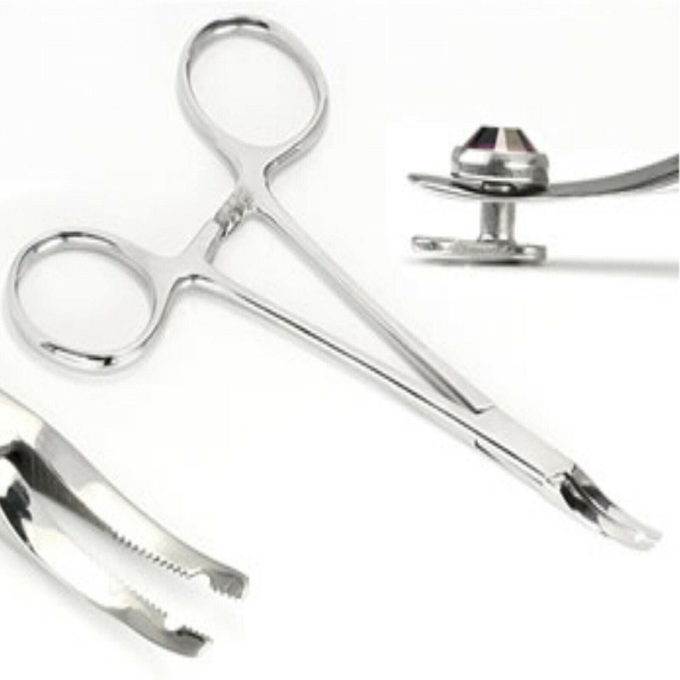 Piercing Dermal Forceps Clamp Plier Ring Opener Closer Tapers Hemostats ...