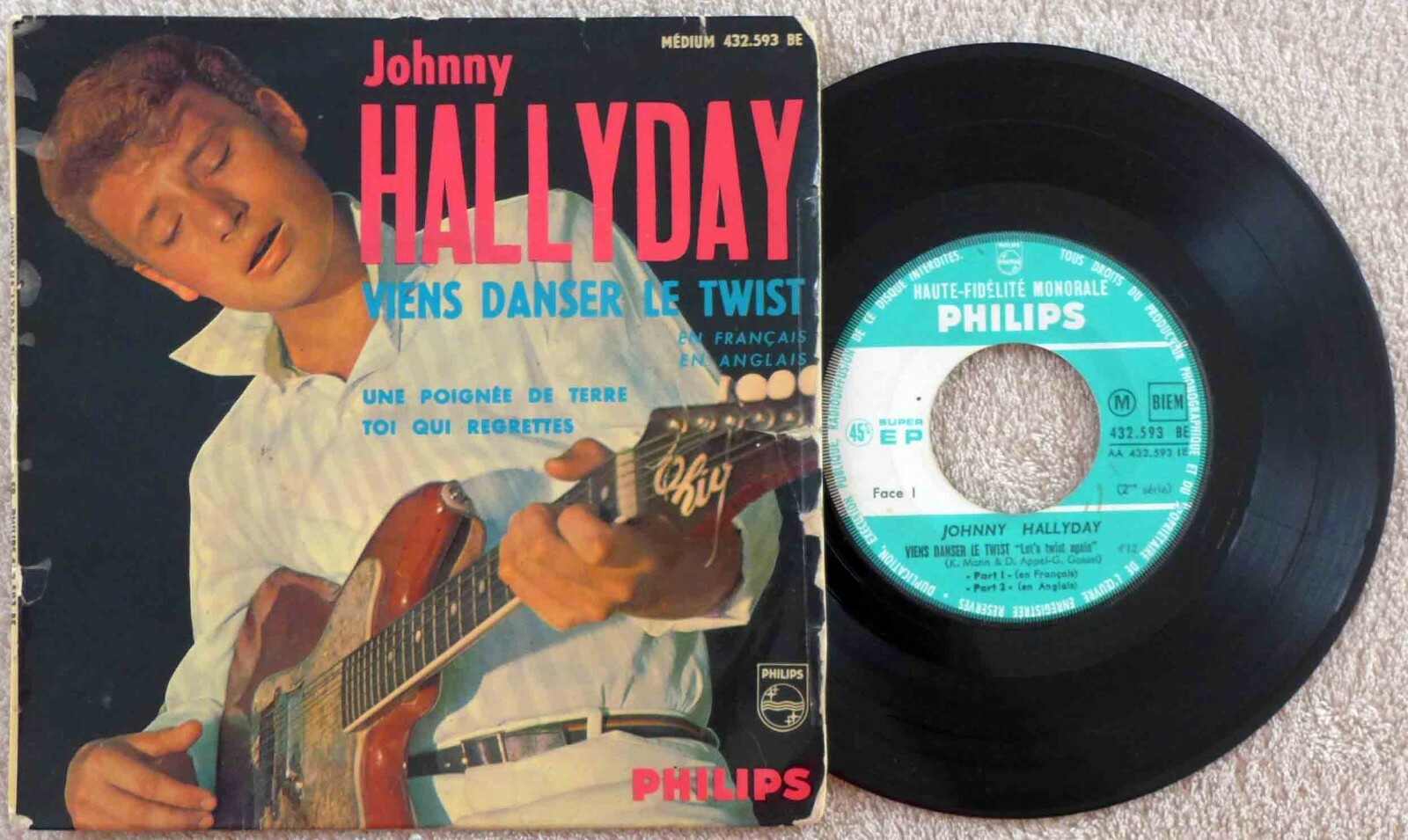 Johnny Hallyday 45 Tours EP 1961 Viens Danser Le Twist | eBay