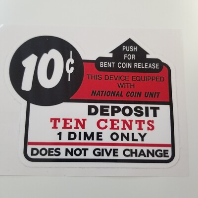Coin OP Kiddie Ride 10 Cents sticker decal hot rod rat rod vintage look ...