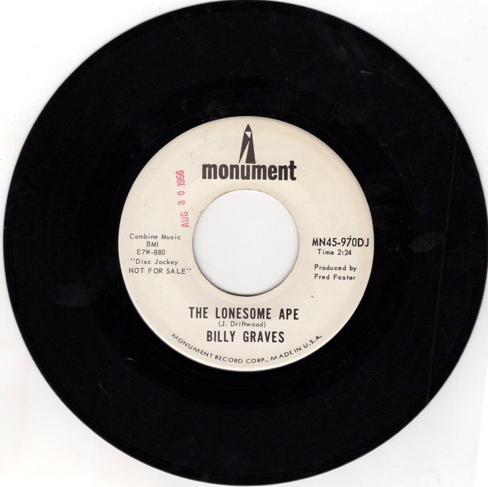 Billy Graves – I've Got A Feeling 1966 Monument Promo Country VG+ | eBay